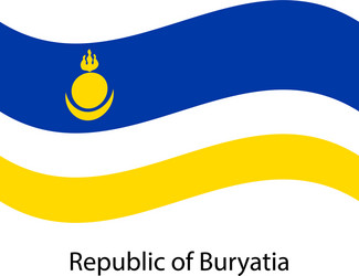 Buryatia republic national flag on white Vector Image