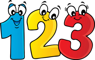 Cartoon numbers theme set 1 Royalty Free Vector Image