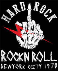 Hard rock music poster Royalty Free Vector Image