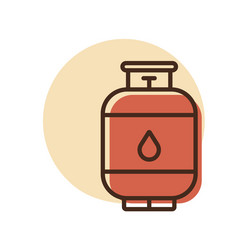 Propane gas cylinder flat glyph icon Royalty Free Vector