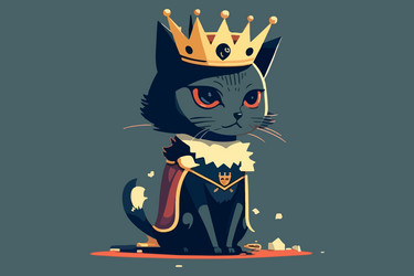 Queen cat Royalty Free Vector Image - VectorStock