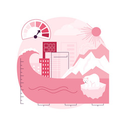 Sea level rise abstract concept Royalty Free Vector Image