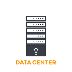 Data center server room icon Royalty Free Vector Image