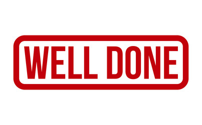 Well done rubber stamp red done rubber Royalty Free Vector