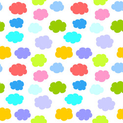 Colorful clouds on a transparent background Vector Image