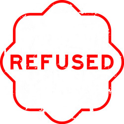 Grunge green refused word rubber seal stamp Vector Image