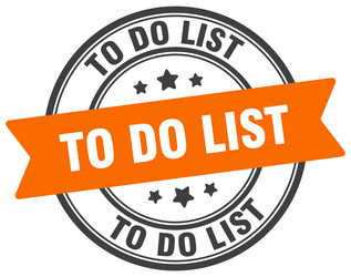 To do list stamp label on transparent Royalty Free Vector