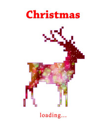 Christmas loading poster with progress bar made Vector Image