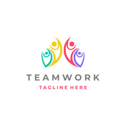 People together human unity logo icon design Vector Image