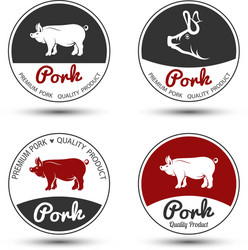 Pork label Royalty Free Vector Image - VectorStock