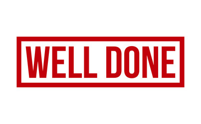 Well done rubber stamp red done rubber Royalty Free Vector