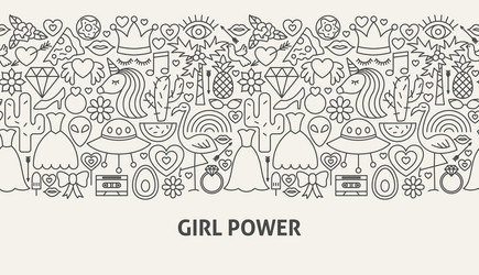 Trendy girl banner design Royalty Free Vector Image