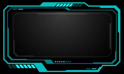 Hud frames white grey user interface elements Vector Image