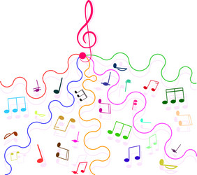 Colorful music notes Royalty Free Vector Image