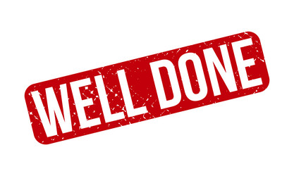 Well done rubber stamp red done rubber Royalty Free Vector
