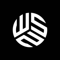 Wsn letter technology logo design on white Vector Image