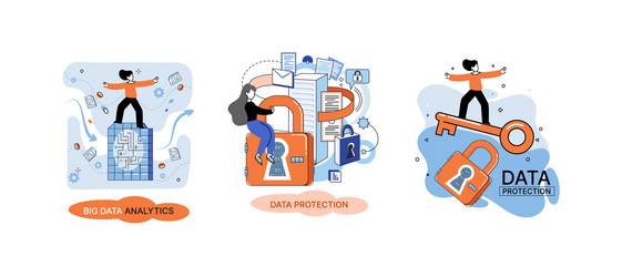 Big data analytics platform data management Vector Image