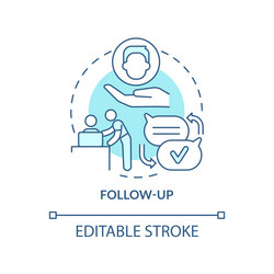 Follow up concept icon Royalty Free Vector Image
