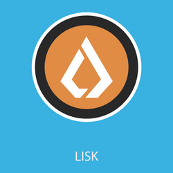 Lisk lsk digital cryptocurrency logo lsk Vector Image
