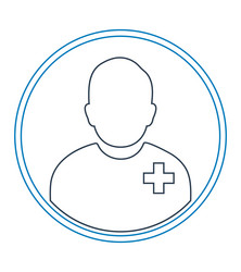 Male patient profile icon with circle shape flat Vector Image