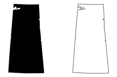 Saskatchewan canada map black silhouette Vector Image