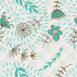Polka dots flowers different colors Royalty Free Vector