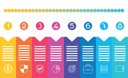 Business circular time line infographics Vector Image