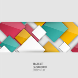 Banner with colorful squares Royalty Free Vector Image