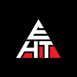 Eht letter logo design in six style polygon Vector Image
