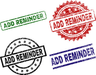 Reminder sign or stamp Royalty Free Vector Image