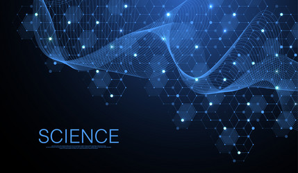 Molecular structure background science template Vector Image