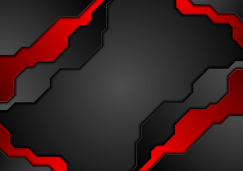 Abstract red black technology web banner design Vector Image