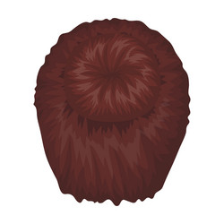 Dark shortback hairstyle single icon in cartoon Vector Image
