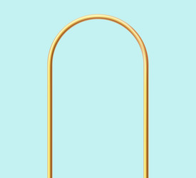 Golden realistic arch gold 3d arch frame shiny Vector Image