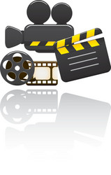 Video and audio icon set Royalty Free Vector Image