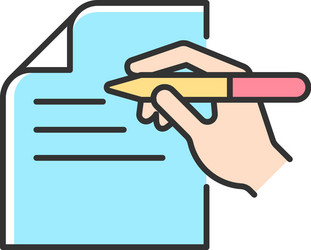 Written communication linear icon Royalty Free Vector Image