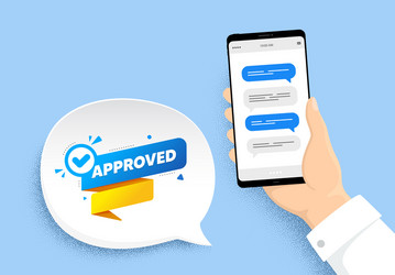 Approved paper banner permission quality tag Vector Image