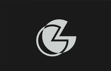 Black and white lines g alphabet letter icon logo Vector Image