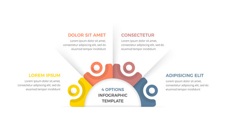 Infographic 4 options design elements Royalty Free Vector
