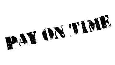 Pay on time rubber stamp Royalty Free Vector Image