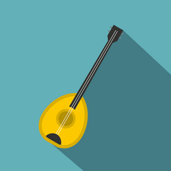 Saz turkish music instrument icon simple style Vector Image