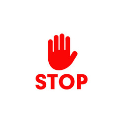 Stop sign icon logo design Royalty Free Vector Image