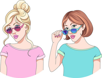 Two Girls Vector Images (over 44,000)