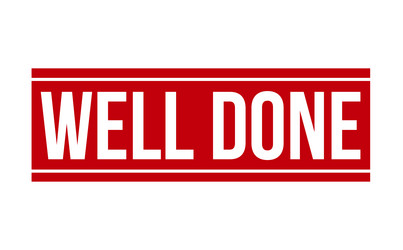 Well done rubber stamp red done rubber Royalty Free Vector