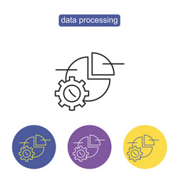 Data processing icon Royalty Free Vector Image