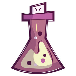 Isolated colored alchemy flask icon Royalty Free Vector