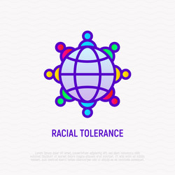 Racial justice blue gradient concept icon Vector Image