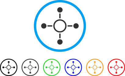 Radial structure icon Royalty Free Vector Image