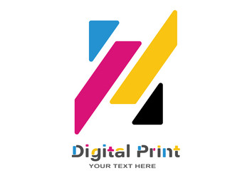 Digital printing template for a logo sticker Vector Image