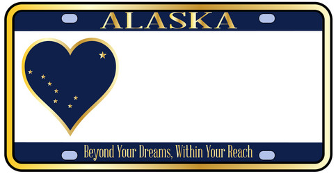 Alaska License Plate Vector Images (19)